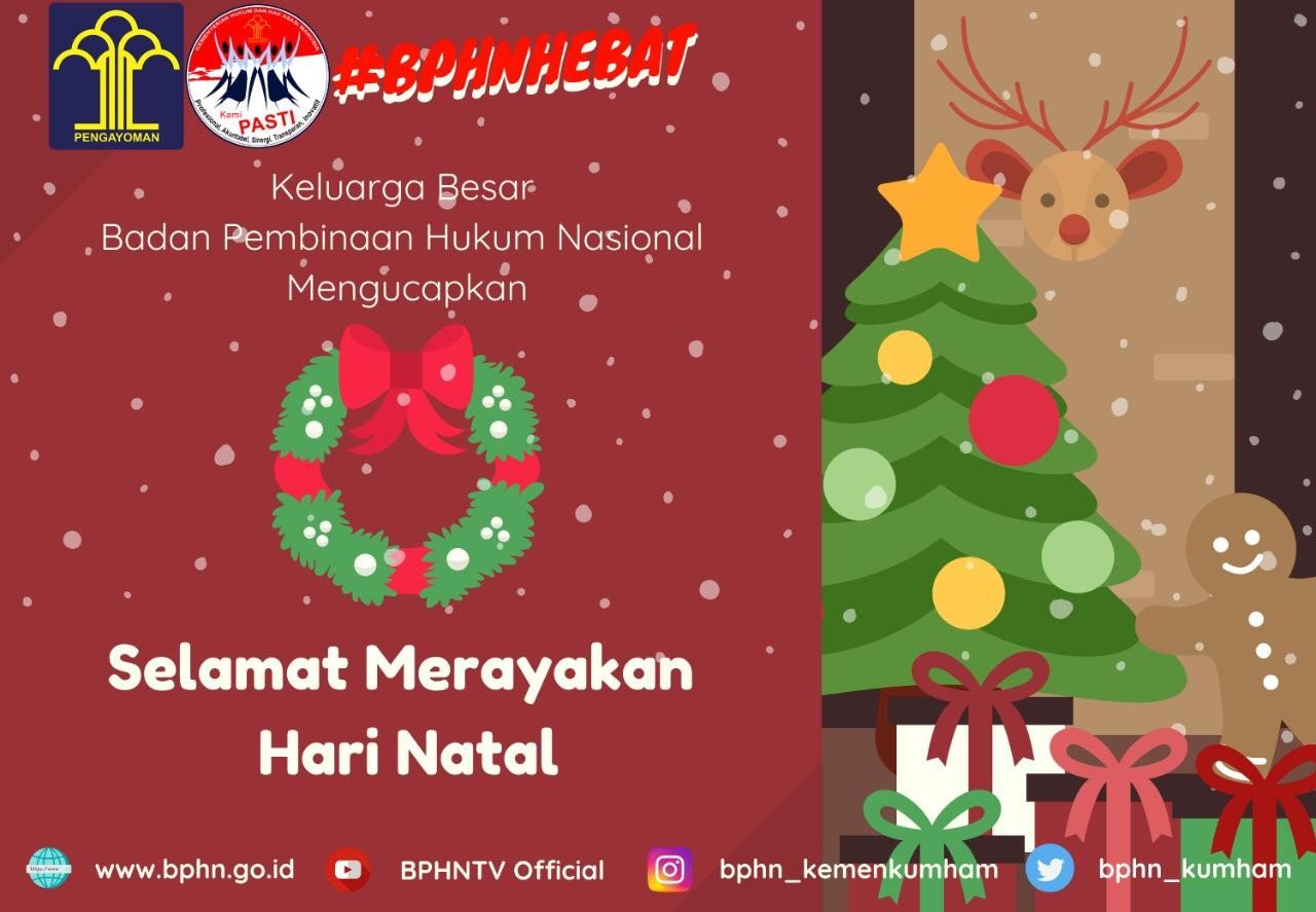 Keluarga Besar BPHN Mengucapkan Selamat Hari Raya Natal