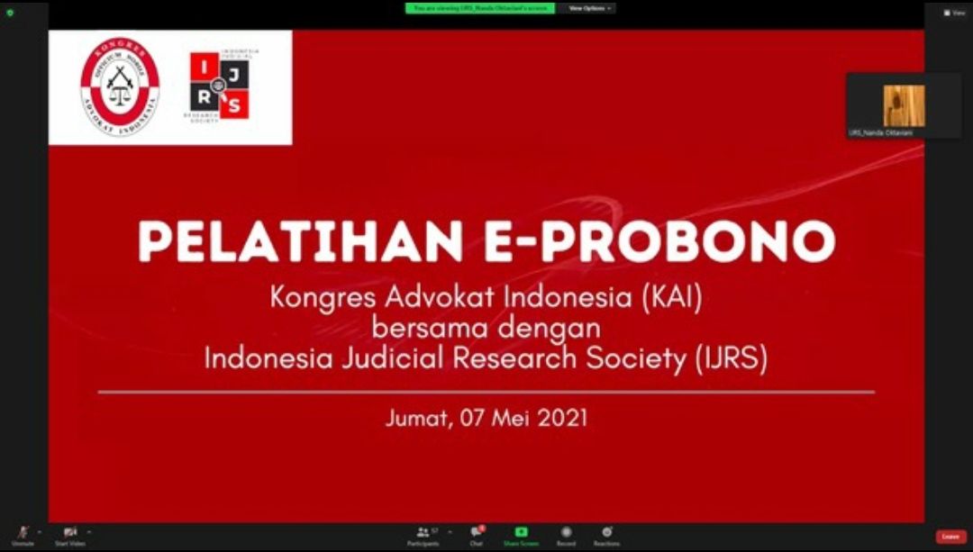 Kepala BPHN Membuka Kegiatan Pelatihan E - Probono