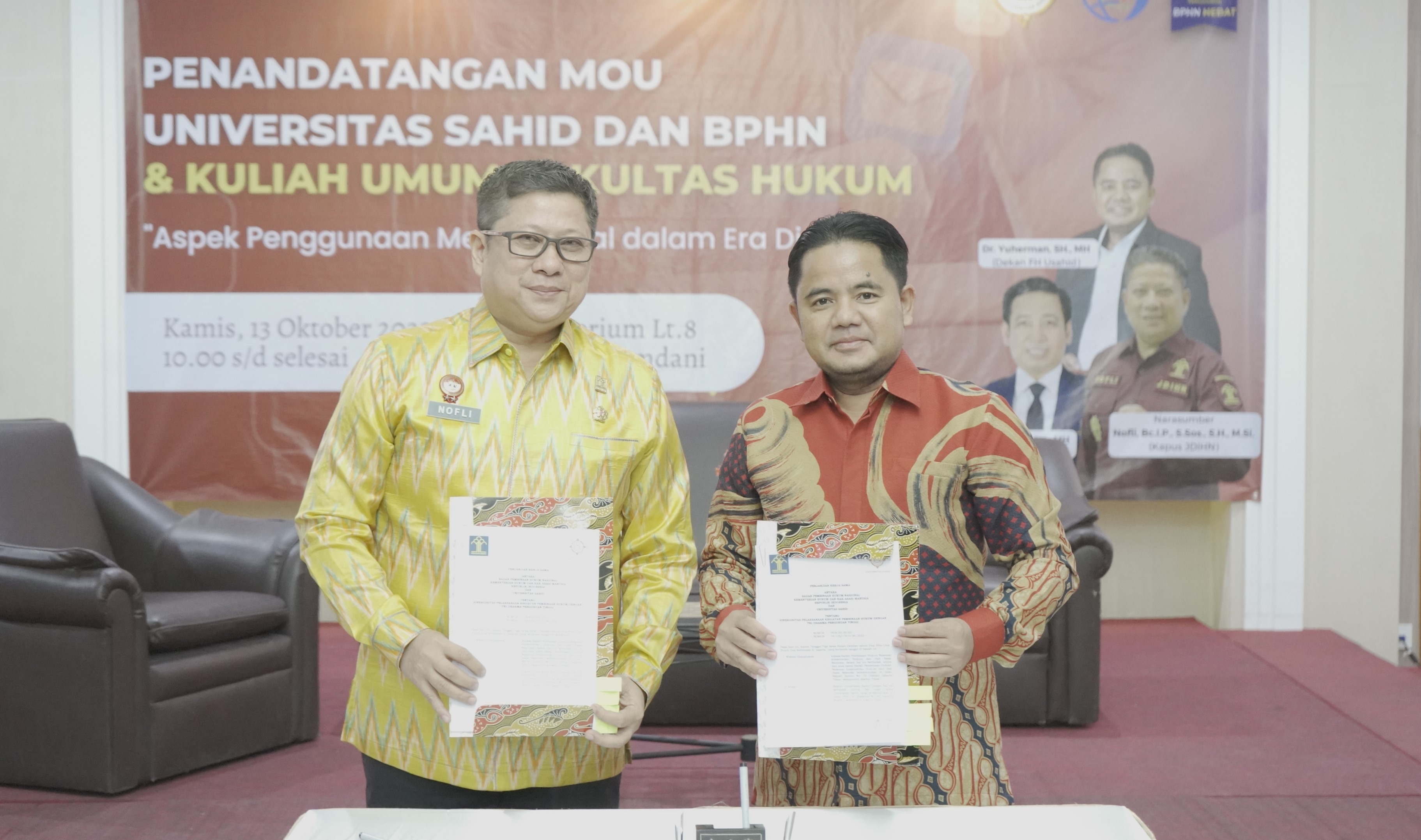 BPHN Tandatangani PKS dengan Universitas Sahid