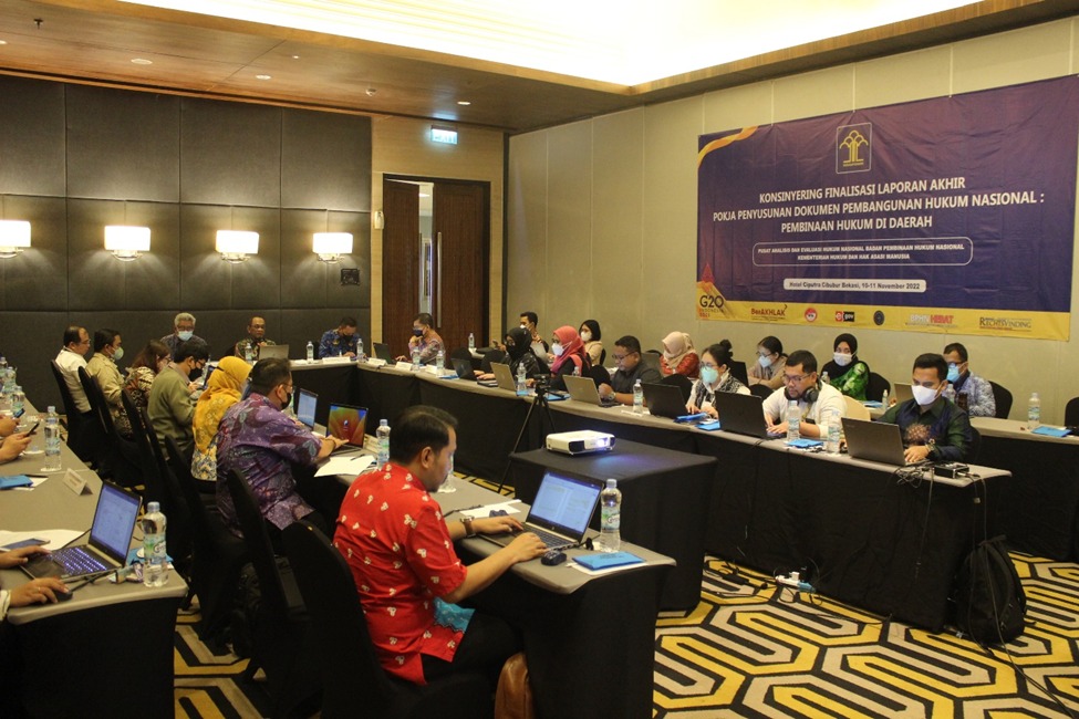 Finalisasi Penyusunan Dokumen Pembangunan Hukum Nasional 2022: Pembinaan Hukum di Daerah