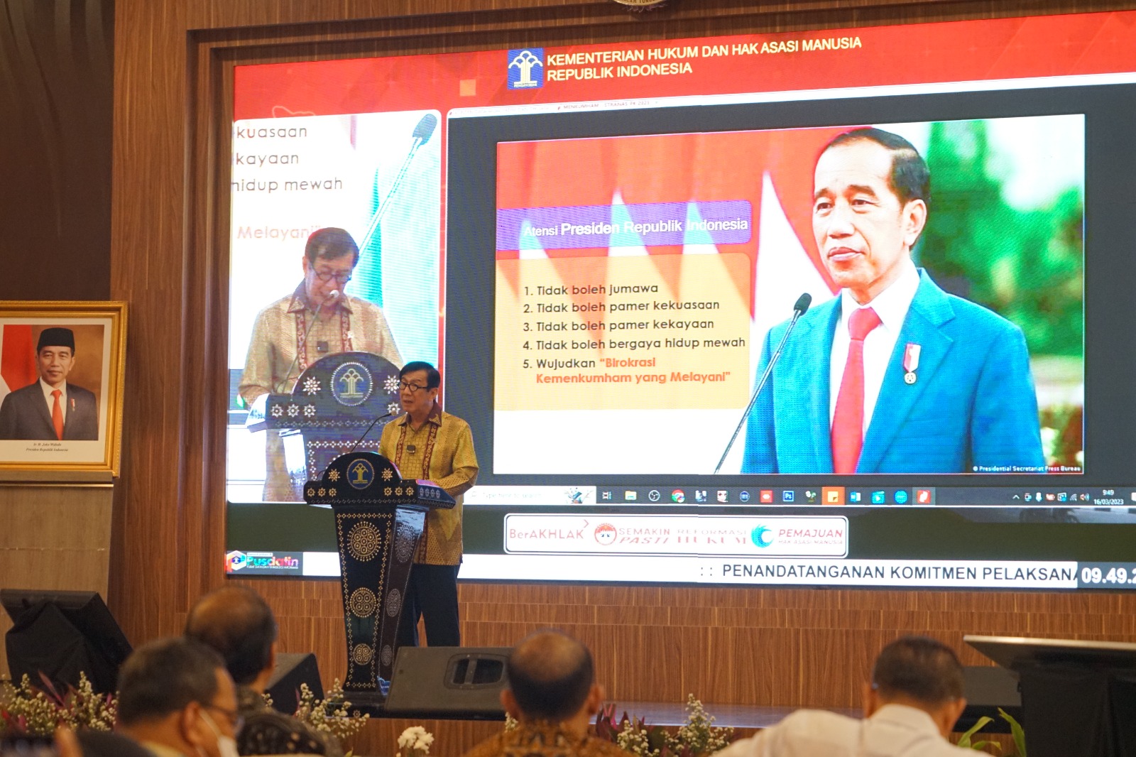 Menkumham Instruksikan Jajaran Kemenkumham Terapkan Pola Hidup Sederhana